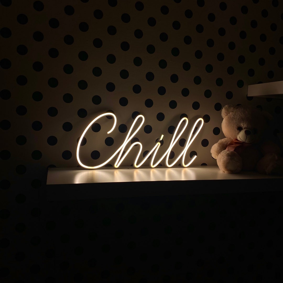 CHILL Neon Sign Chill Room Decor Chill Vibes Light Neon Sign Chill Neon ...