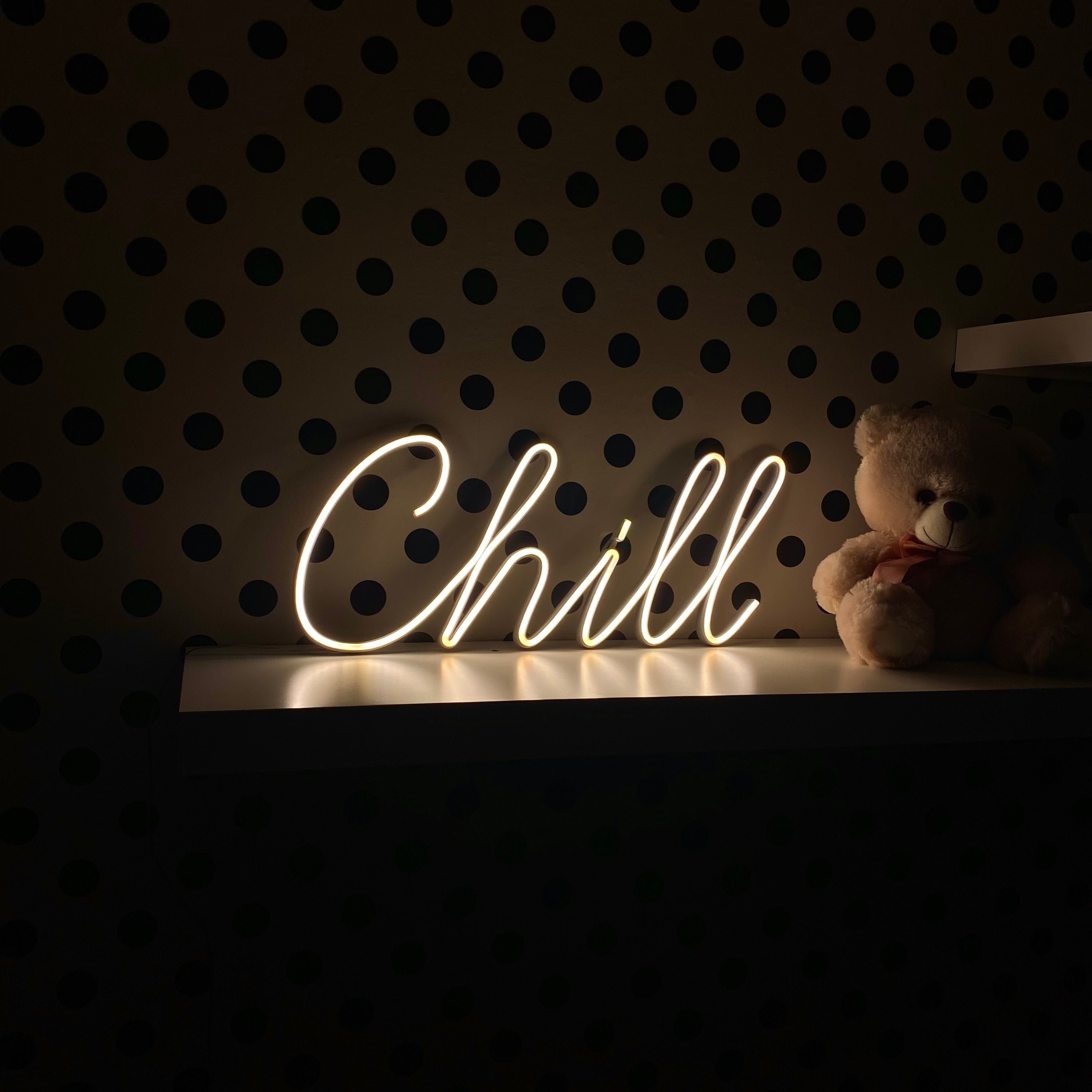 CHILL Neon Sign Chill Room Decor Chill Vibes Light Neon Sign Chill Neon ...