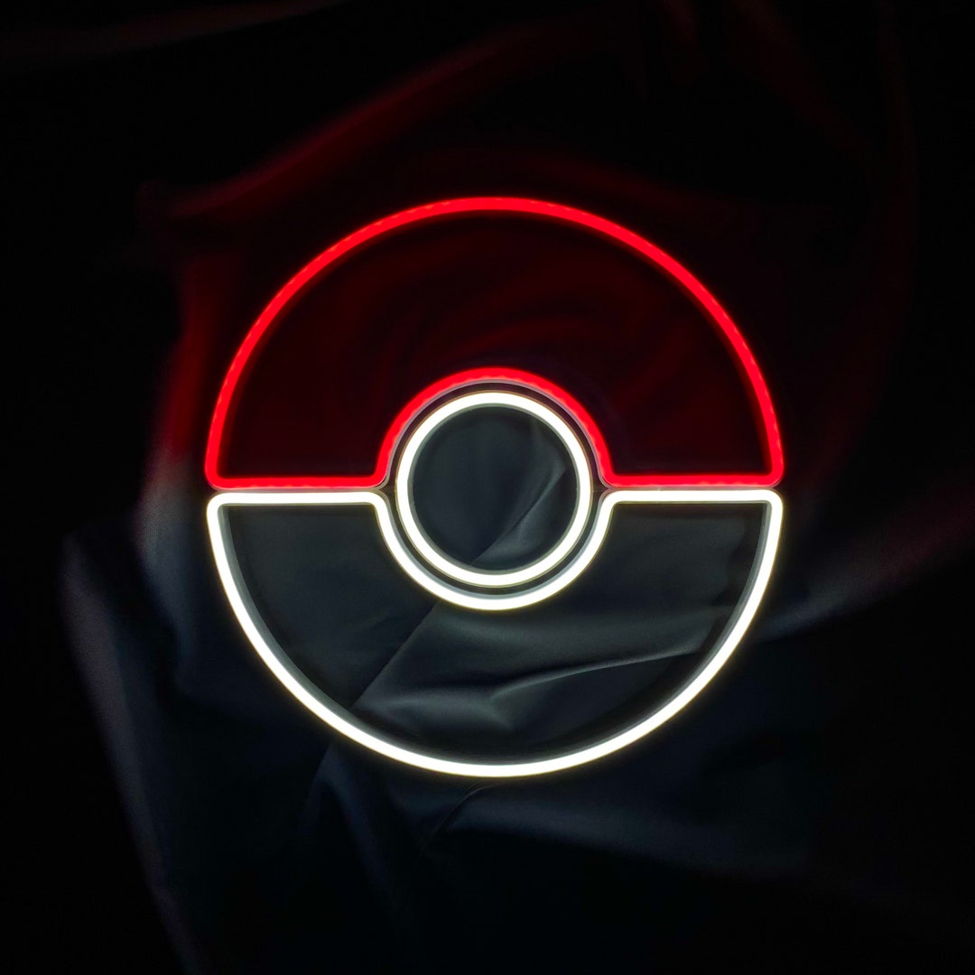 Neon LED Pokeball Pokemon Neon Sign Game Room Neon Sign - Etsy