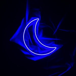 Moon Neon Sign for Bedroom and Nursery | Neon Sign Cerscent | Half Moon ...