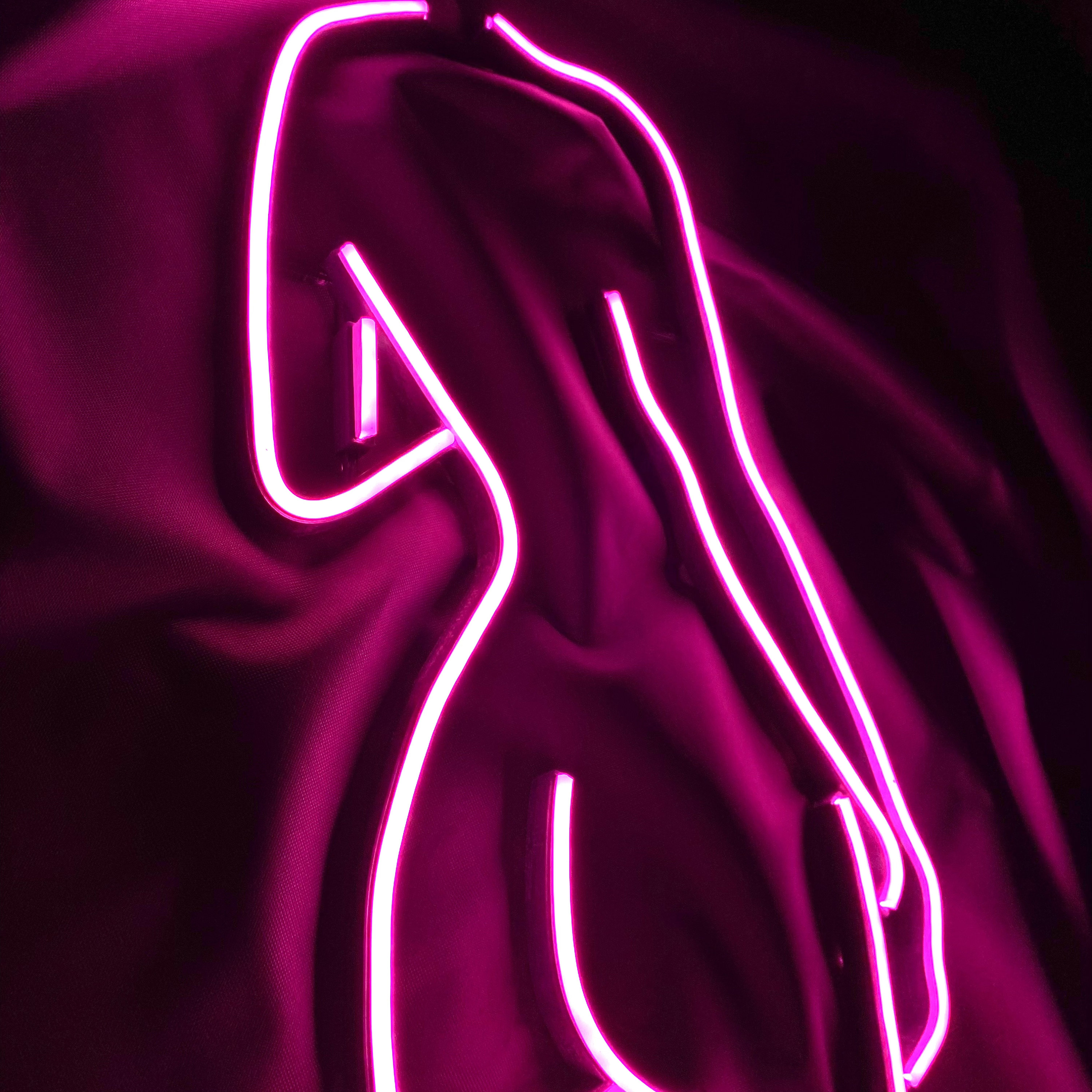 Female Body Neon Sign Wall Art | Female Body Line Art Decor | Neon Sign ...