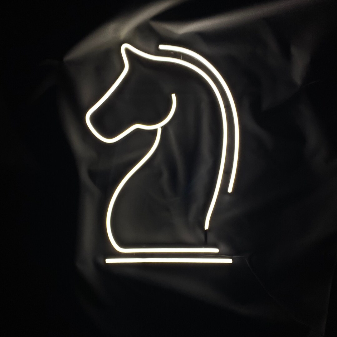 Neon LED Horse Neon Led Knight Neon Sign Chess Chess Player Gift Neon ...