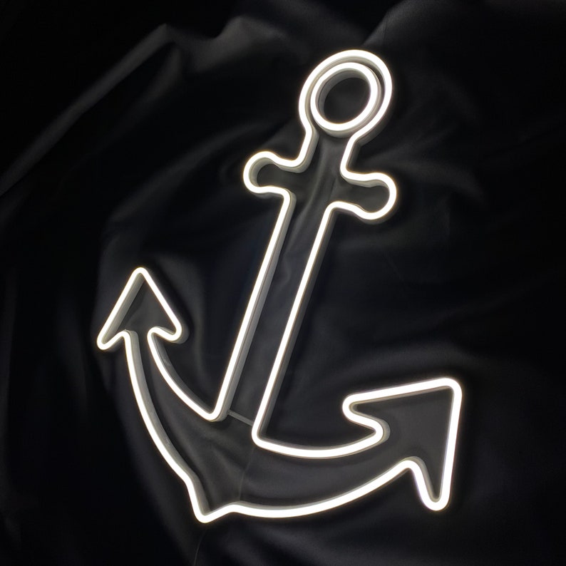 Neon LED Anchor Gift for Sailor Neon Sign Anchor Neon Sailor Neon LED ...