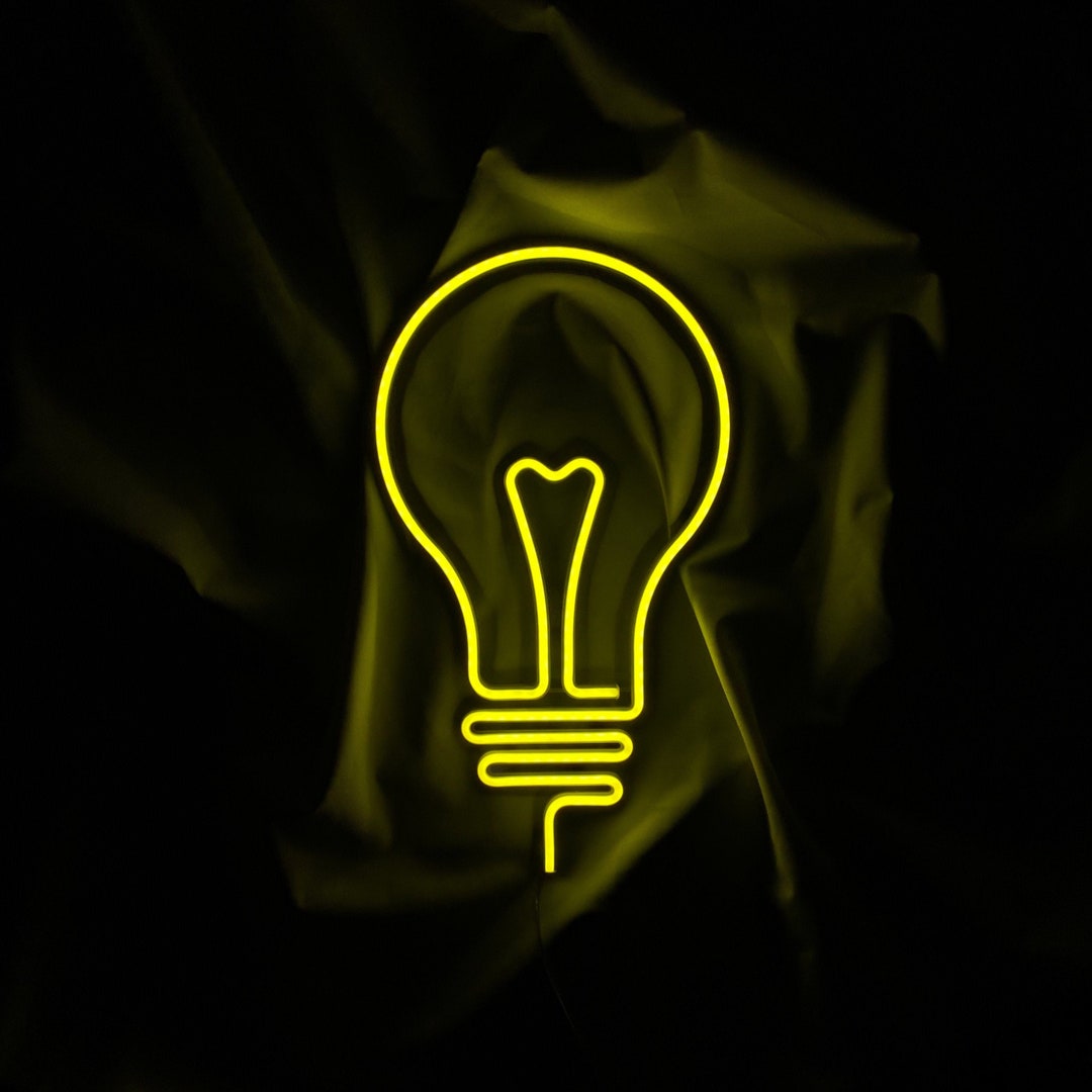 Bulb Neon Sign for Office and Nursery | Neon Sign Bulb | Neon Idea ...