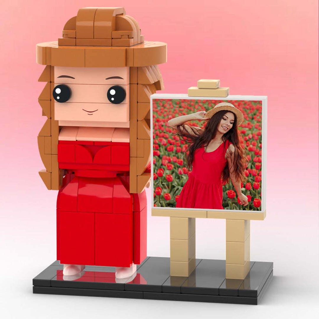 Custom Brick Figure With Frame – Personalized 1 Person Mini Block Toy ...