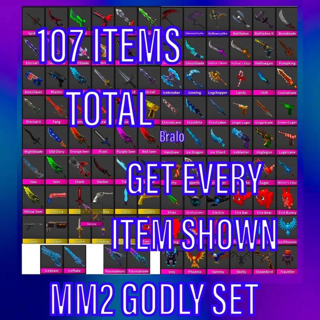 MM2 Godly Set Bundle Murder Mystery 2 - Etsy