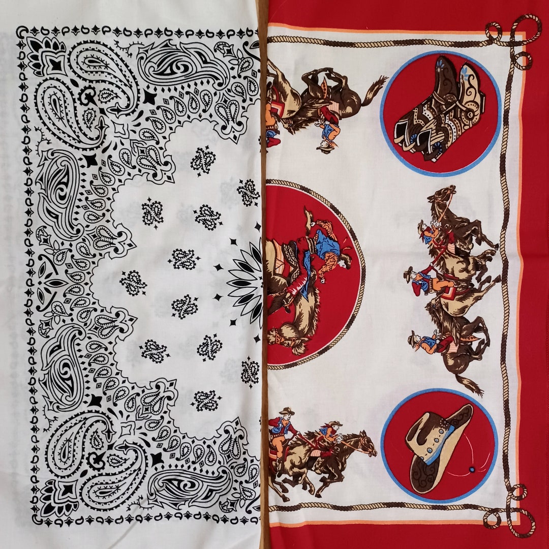 Cow Boy Bandanas 2 PACK 22x22 - Etsy