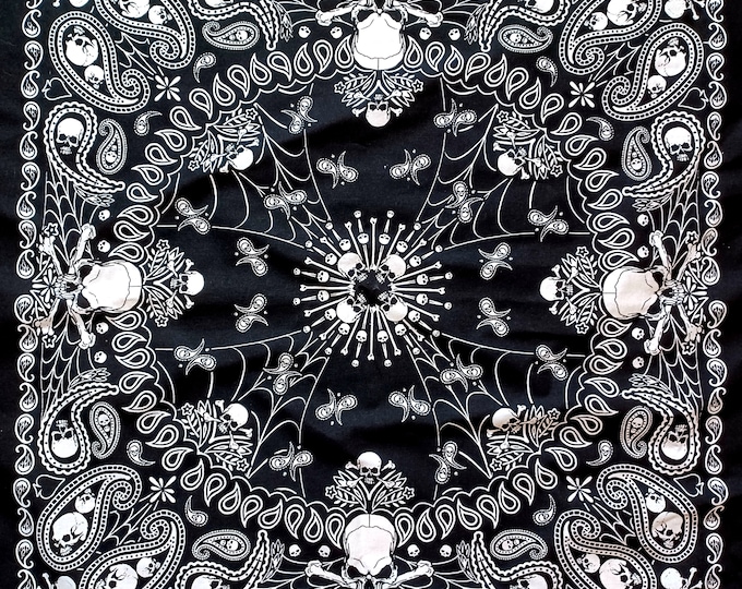 Made in the USA Paisley Bandanas Silver 3 Pack 100% Cotton 22 X 22 - Etsy