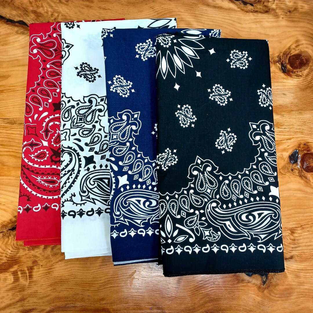 BIG Classic Bandanas - 4 PACK - 35"x35" - Etsy