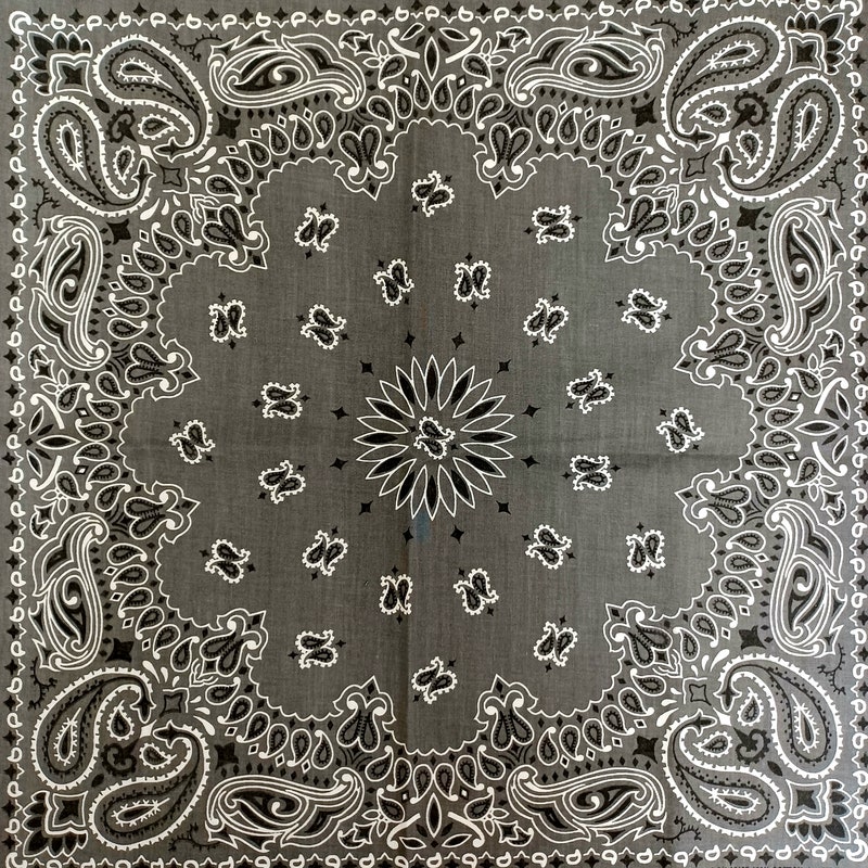 Gray Bandana - Etsy