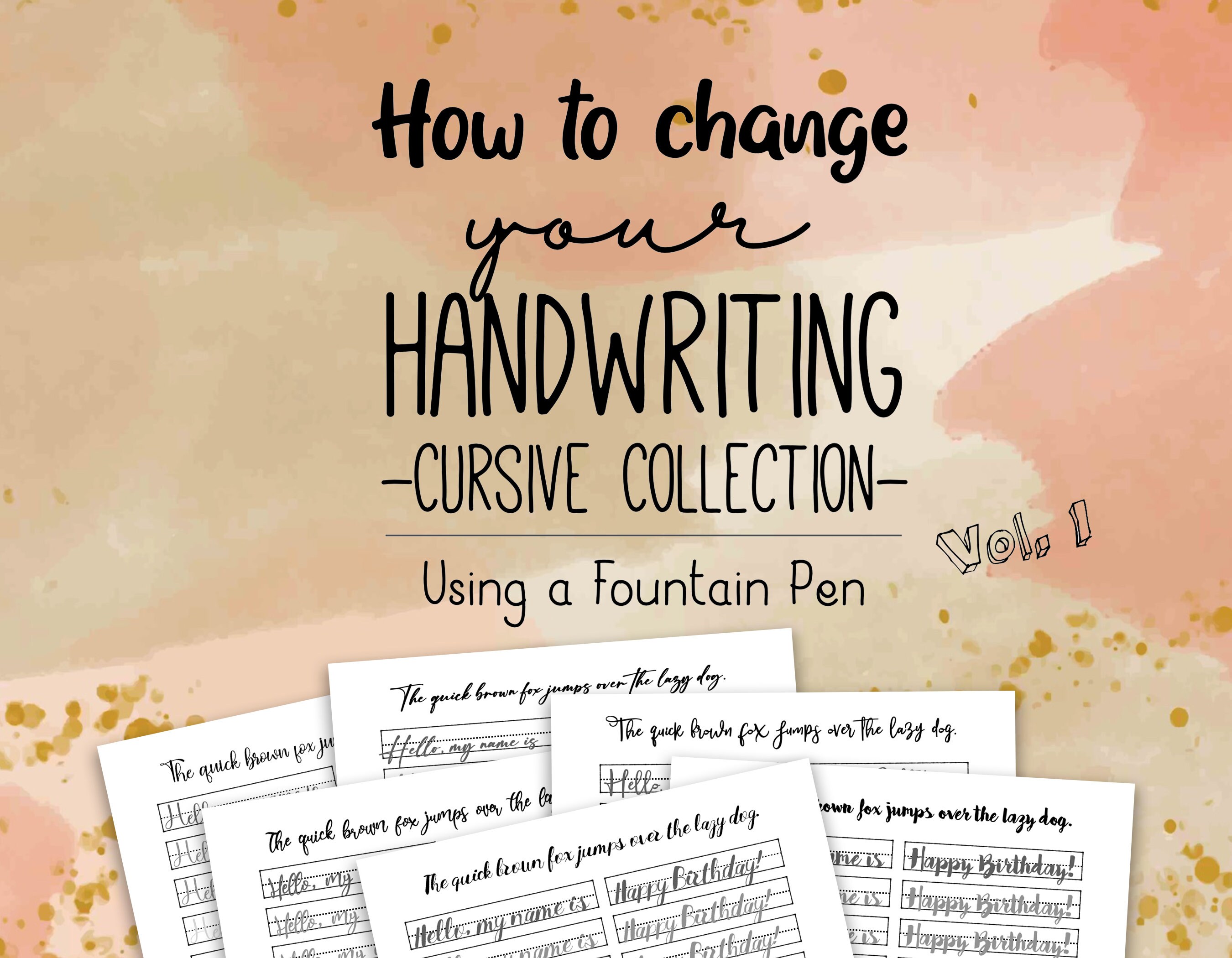 How to Change Your Handwriting - Cursive - Fountain Pen - Etsy