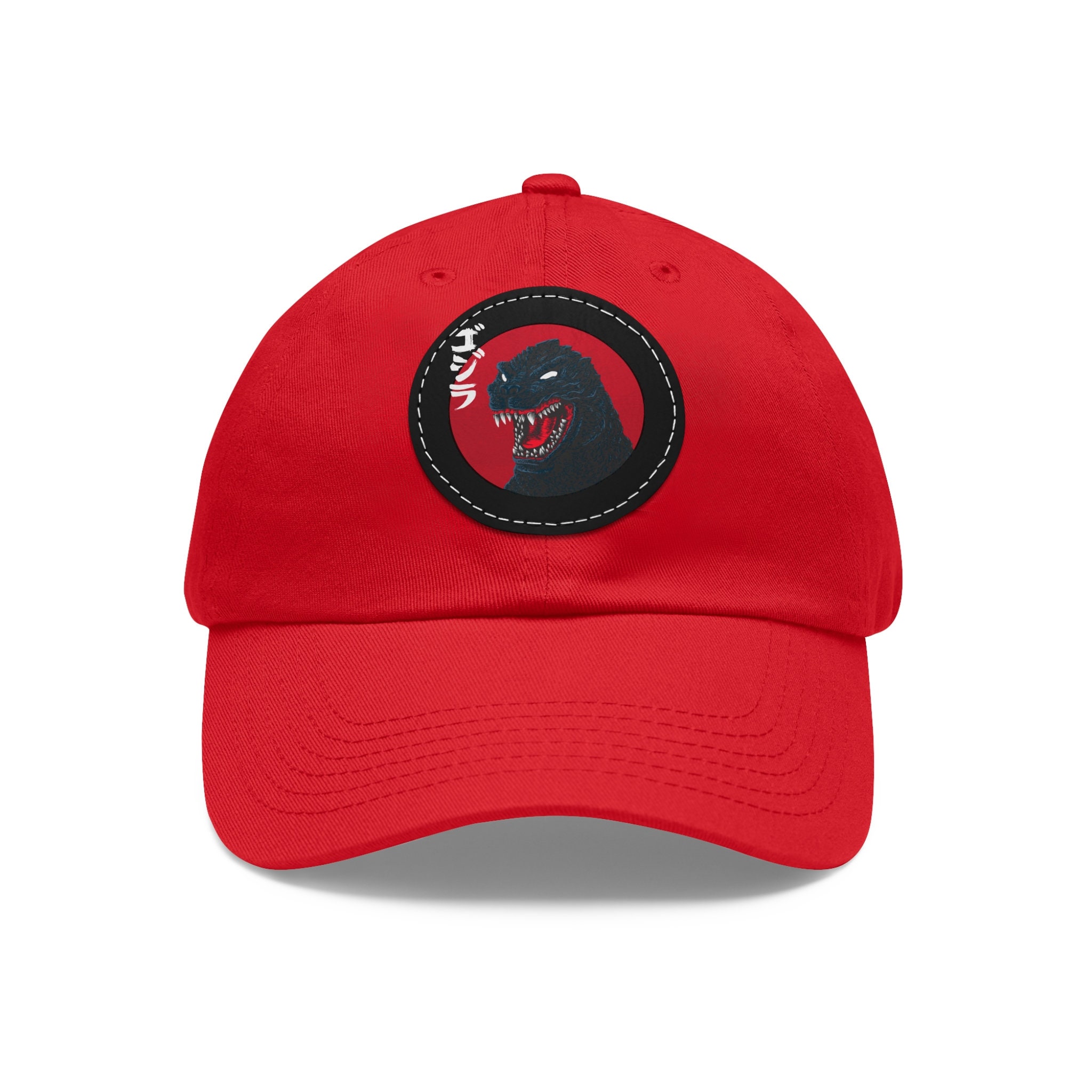 Godzilla Hat With Leather Patch-godzilla Hat,trucker Hat,baseball Cap ...