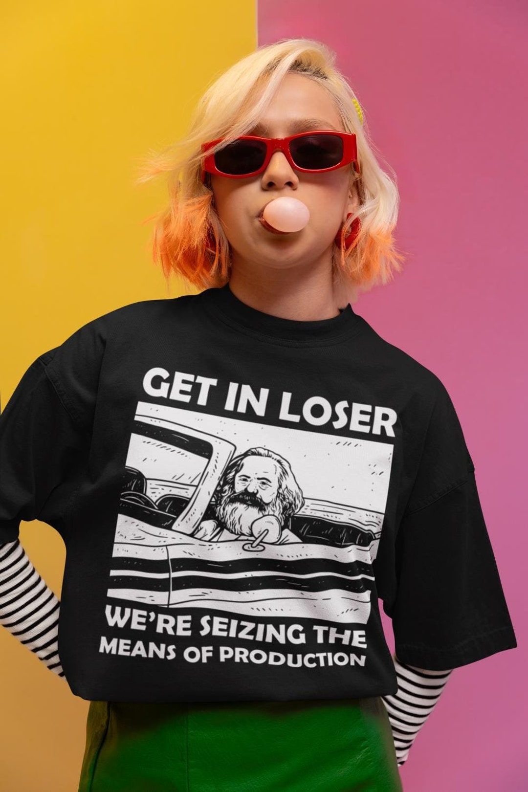 Karl Marx Get in Loser Tshirt funny Shirt,graphic Tees,sarcastic Shirt ...