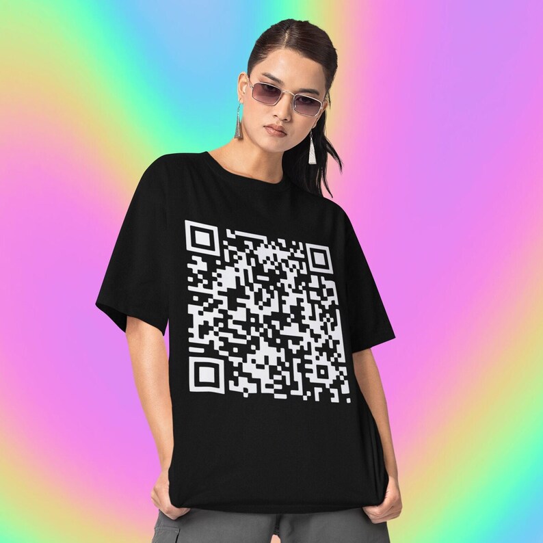 Rick Roll QR Code Tshirt rickrolling Tshirt,graphic Tees,funny ...