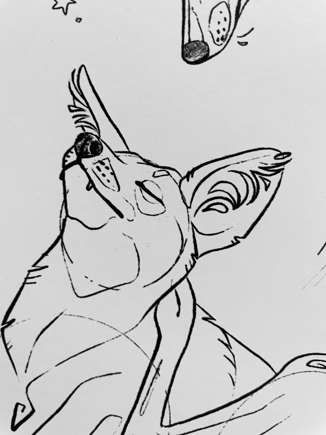 Maned Wolf Art Sketch Poster Painting - Etsy