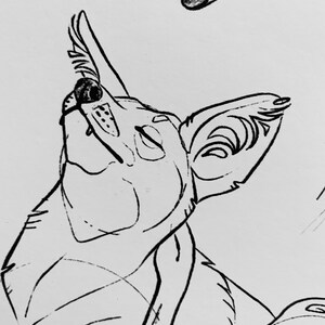 Maned Wolf Art Sketch Poster Painting - Etsy