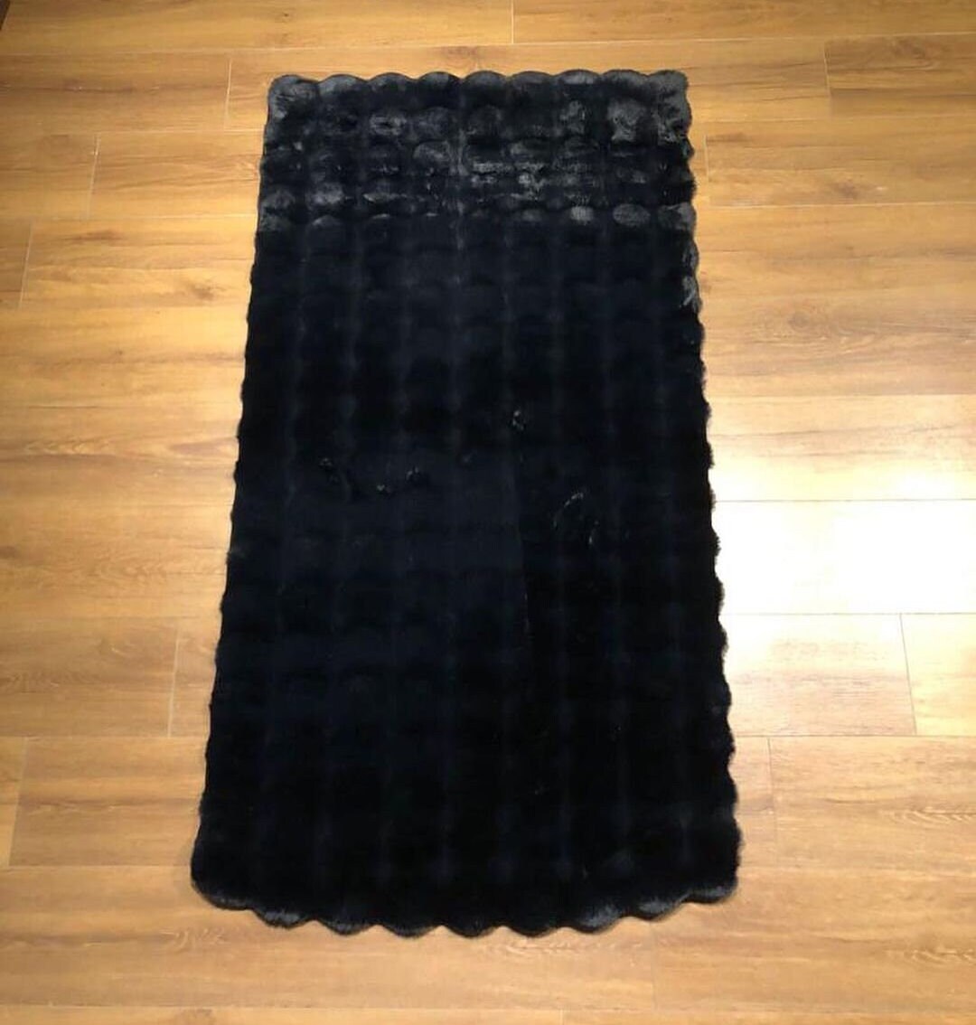 Real Calfskin and Faux Rabbit Rug, Area Rug, Cowhide Rug, Living Room ...