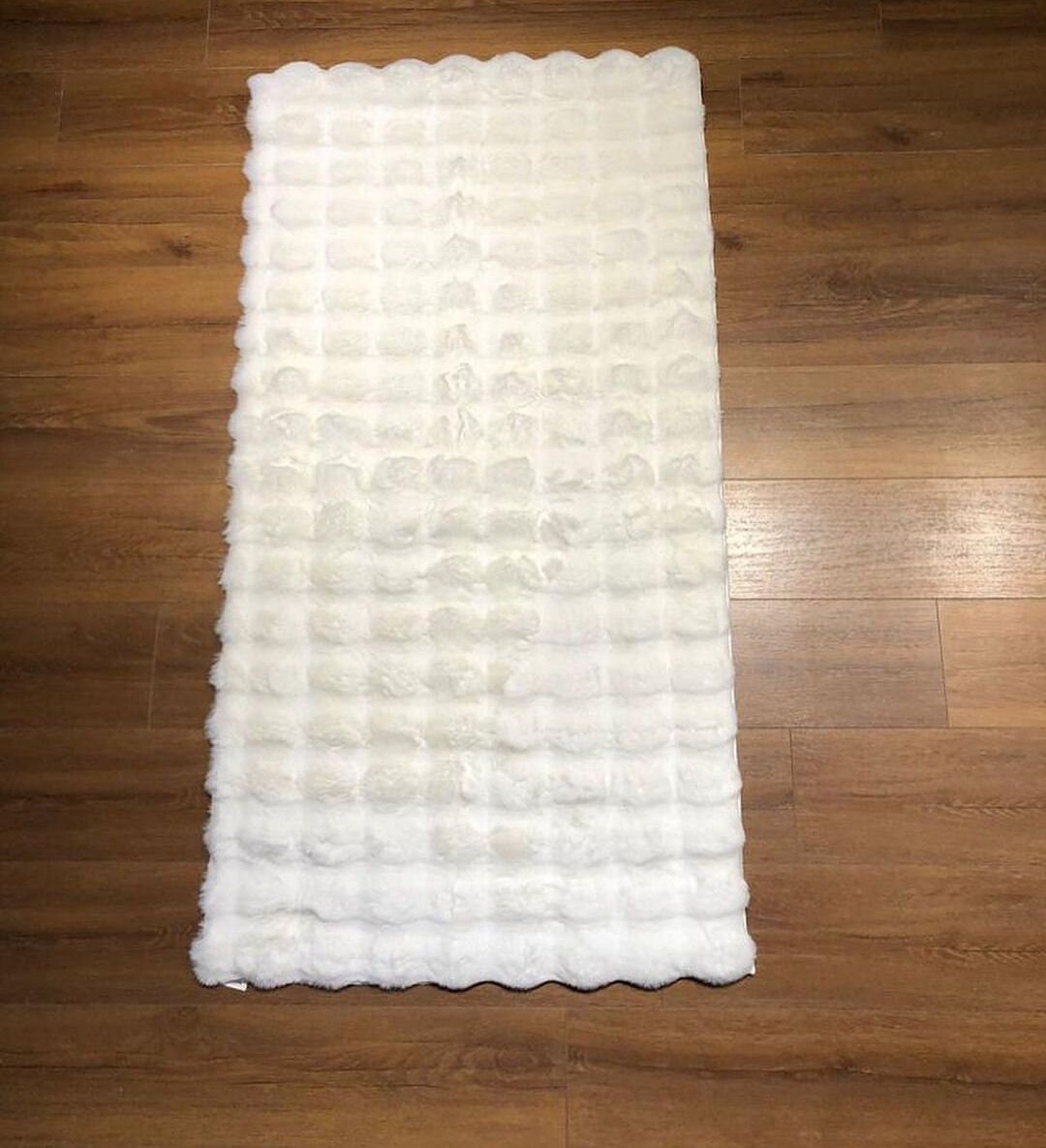 Real Calfskin and Faux Rabbit Rug, Area Rug, Cowhide Rug, Living Room ...