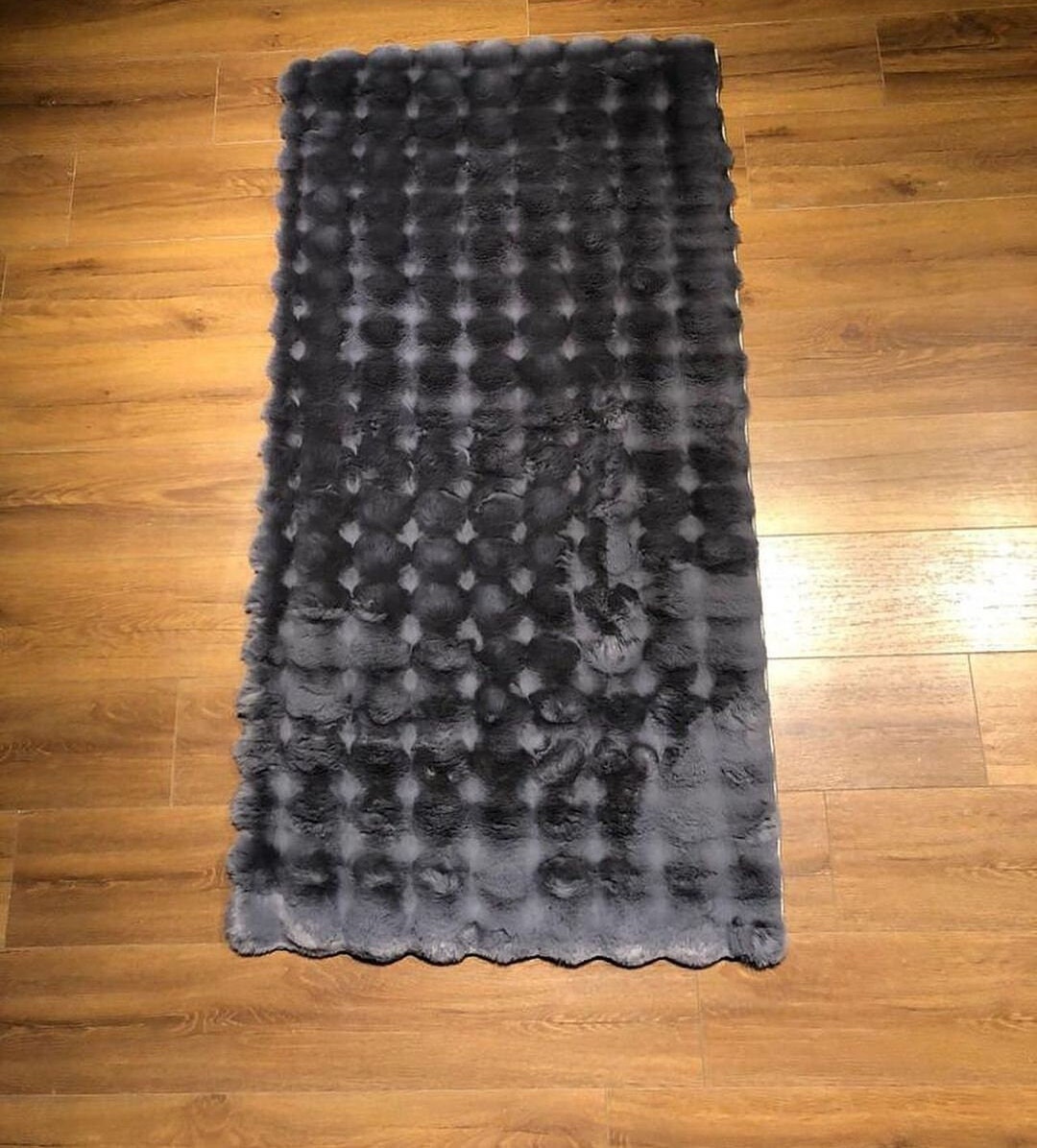 Real Calfskin and Faux Rabbit Rug, Area Rug, Cowhide Rug, Living Room ...