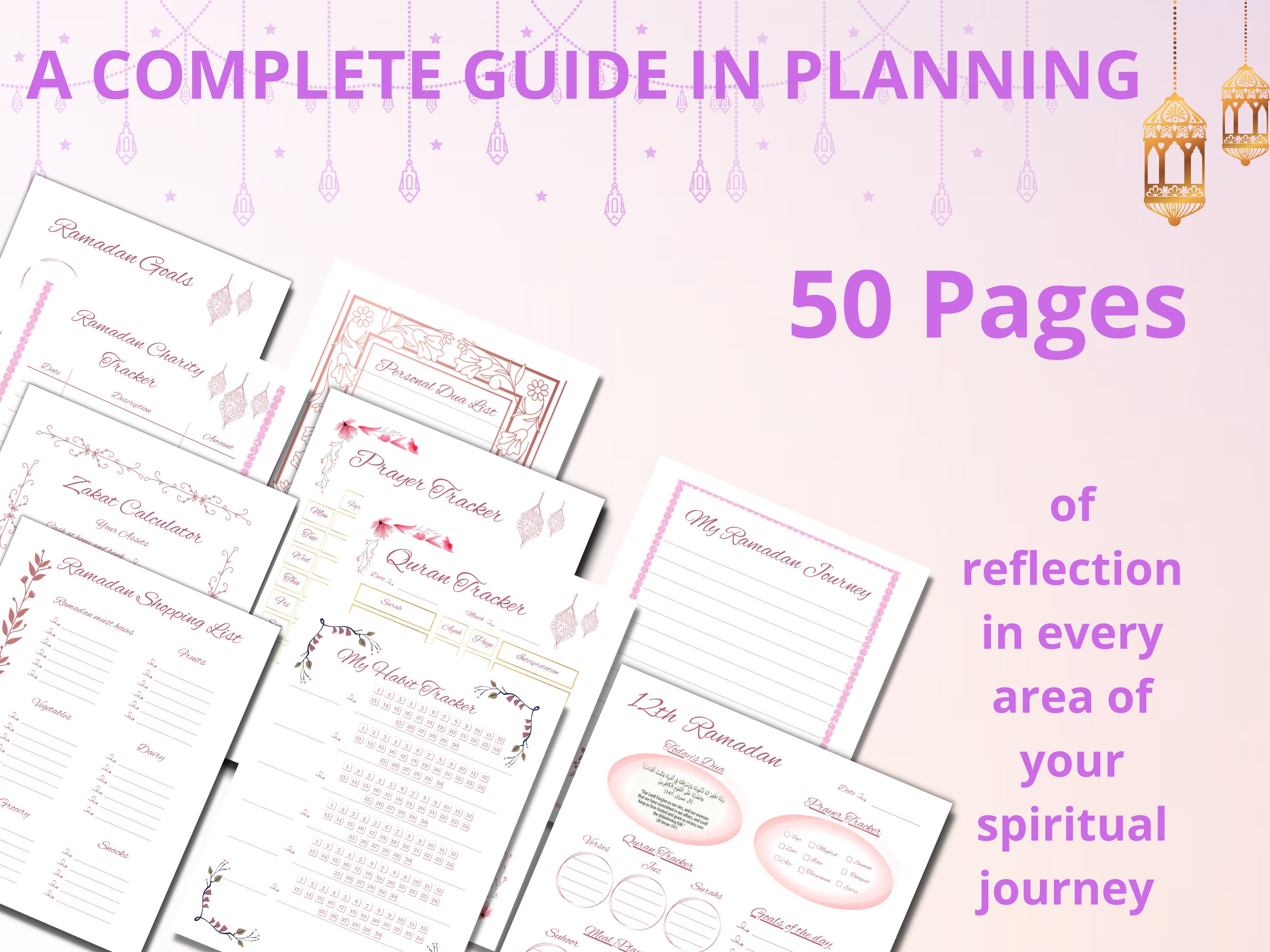 Ramadan Purple Planner Ramadan Journal Ramadan Gift Ramadan Tracker ...