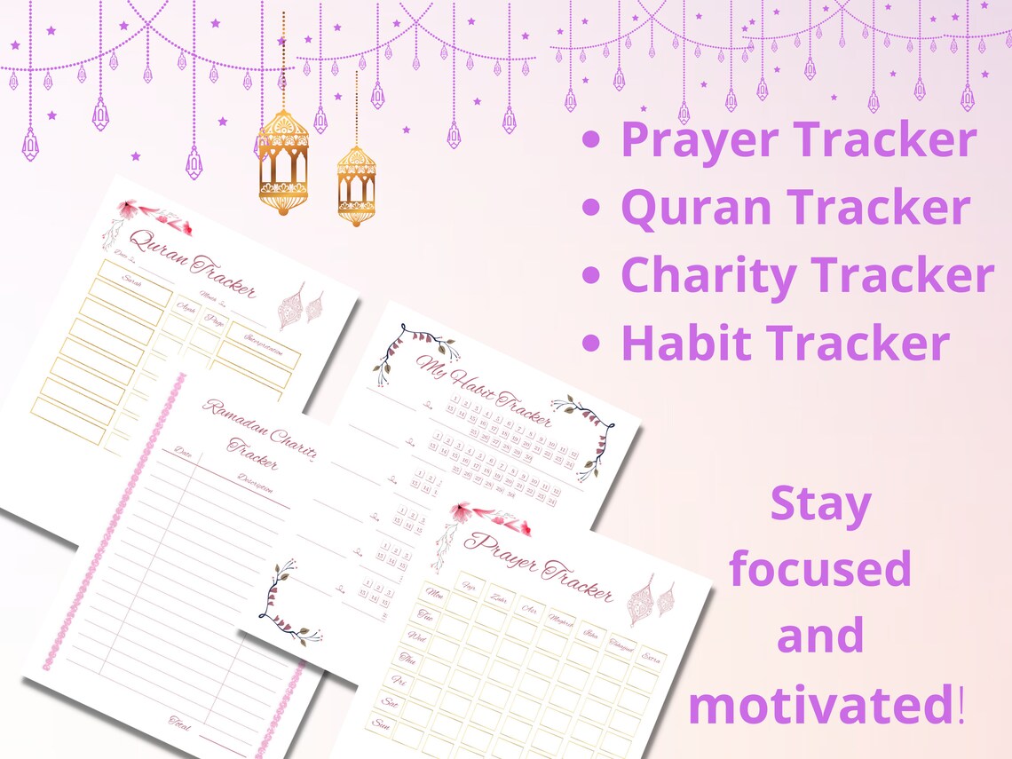 Ramadan Purple Planner Ramadan Journal Ramadan Gift Ramadan Tracker ...