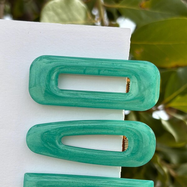 Green Barrette - Etsy