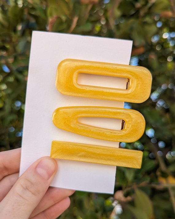 Yellow hair barrette store