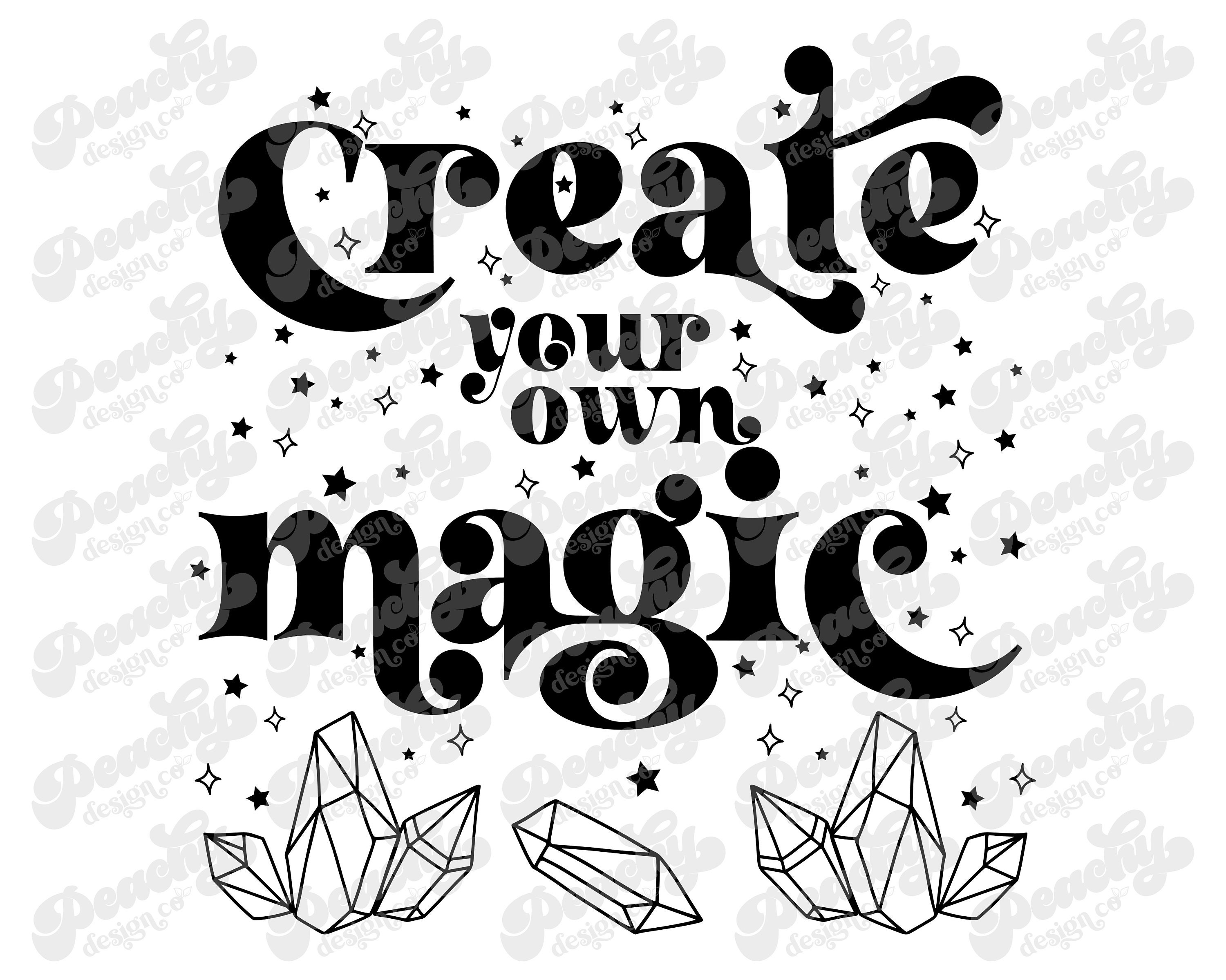 Create Your Own Magic PNG Sublimation Retro Mystical Crystal Tumbler ...