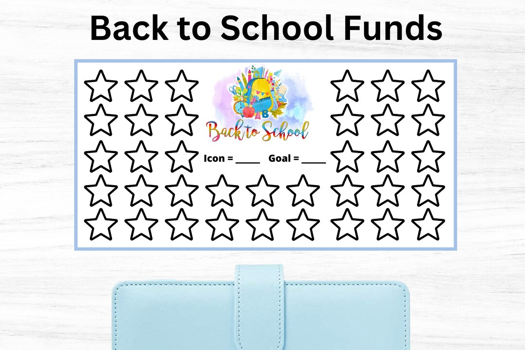 A6 Back to School Saving Tracker, School Saving Challenge, Printable ...