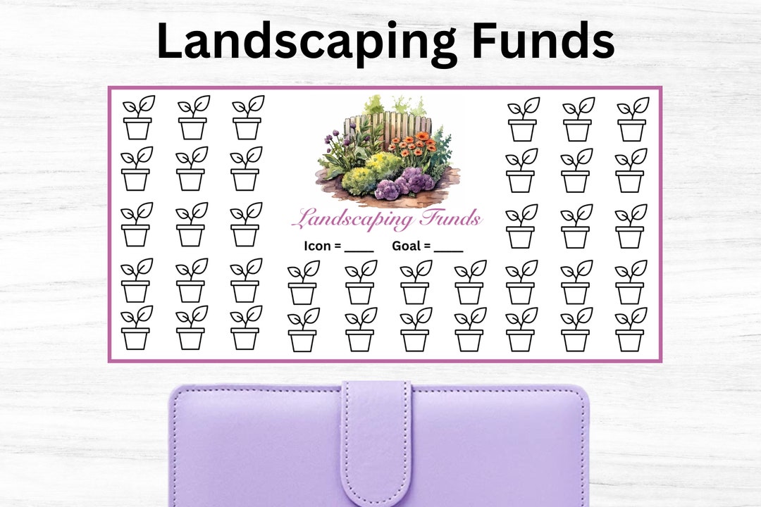 A6 Landscaping Saving Tracker, Landscaping Saving Challenge, Printable ...