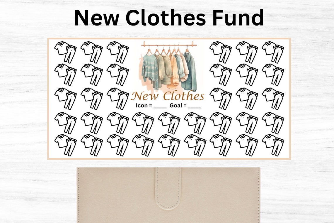 A6 New Clothes Saving Tracker, Printable Digital Download, Money Saving ...