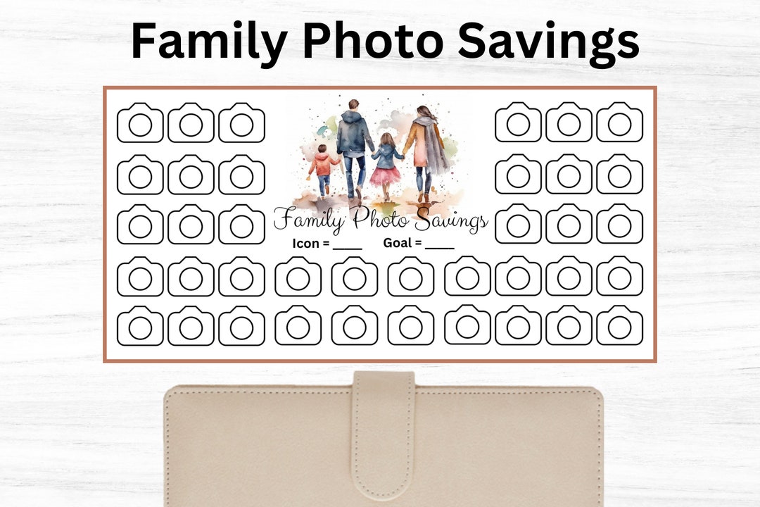 A6 Family Photo Saving Tracker, Printable Digital Download, Money ...