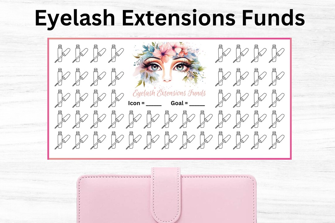 A6 Eyelash Extensions Saving Tracker, Eyelash Extensions Saving ...