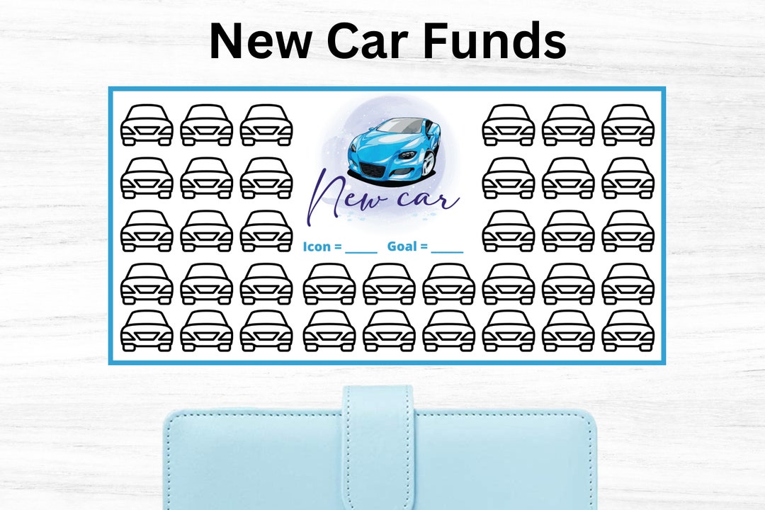 A6 New Car Saving Tracker, Car Saving Challenge, Printable Car Saving ...