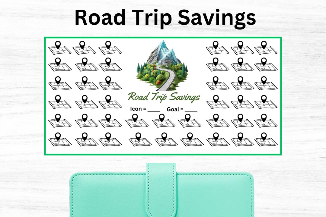 A6 Road Trip Saving Tracker, Printable Digital Download, Money Saving ...