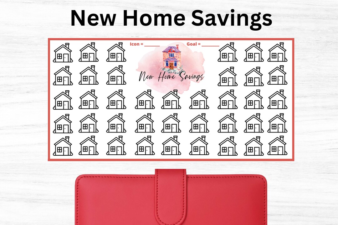A6 New Home Savings Tracker, Printable Home Saving Goal Tracker, Save ...