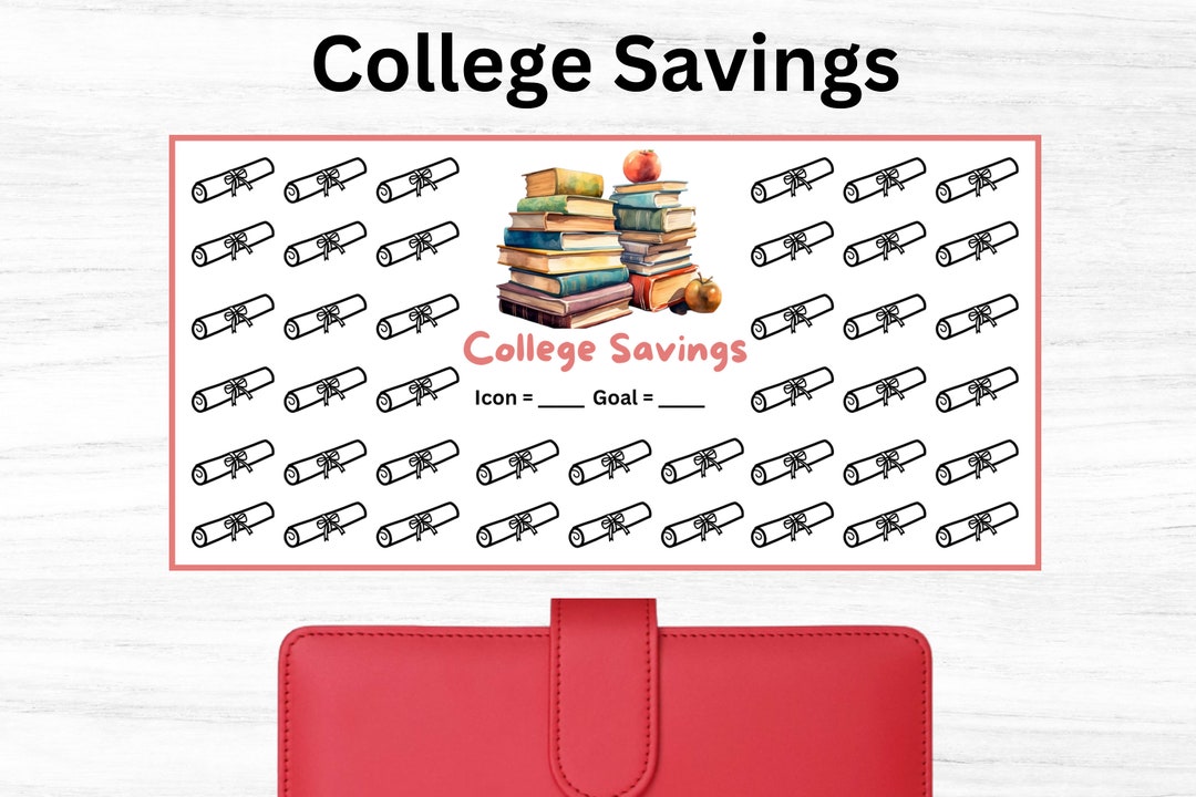 A6 College Saving Tracker, Printable Digital Download, Money Saving ...
