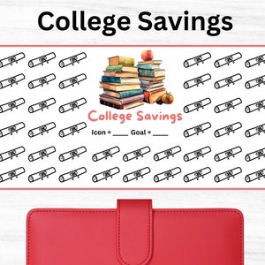 A6 College Saving Tracker, Printable Digital Download, Money Saving ...