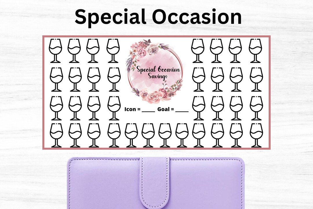 Special Occasion Saving Tracker, Anniversary Saving Challenge, Finance ...