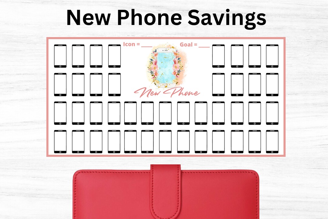 A6 New Phone Saving Tracker, Phone Saving Challenge, Printable Phone ...