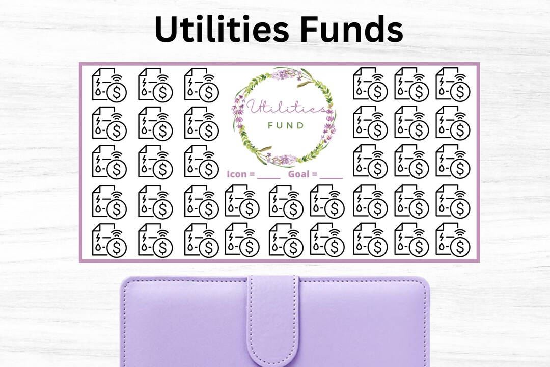 A6 Utilities Saving Tracker, Printable Utilities Saving Goal Tracker ...