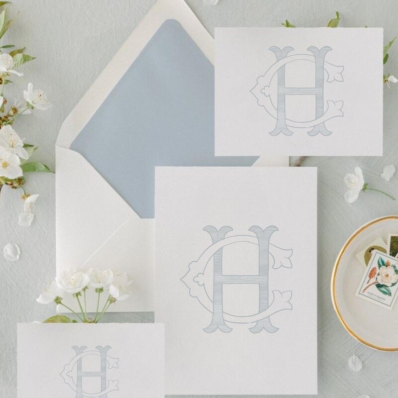 Monogram Invitation - Etsy