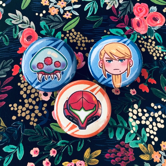 Metroid Samus Helmet Pins - Etsy