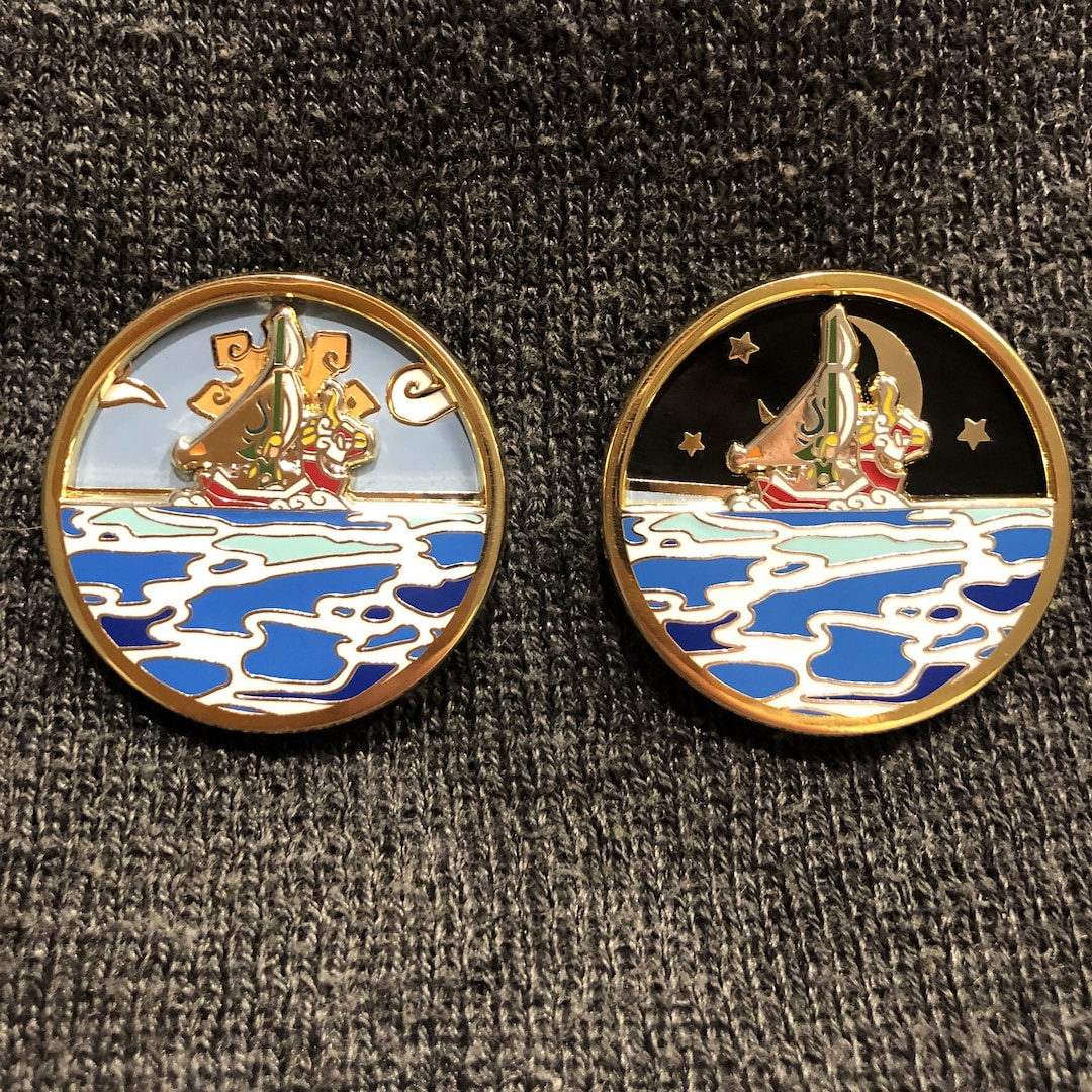 Great Sea Enamel Spinner Pins - Etsy