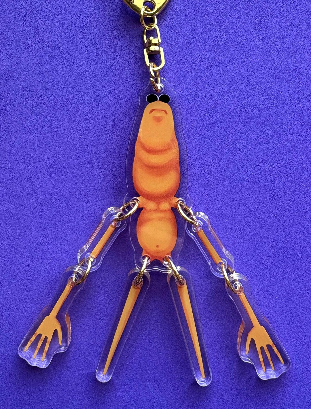 Flailing VR Worm Keychain - Etsy