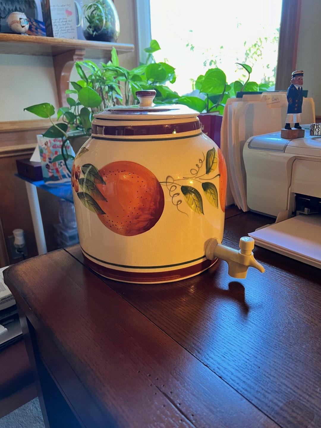 Vintage Ceramic Drink Dispenser. Rare Find. Perfect Condition. FREE ...