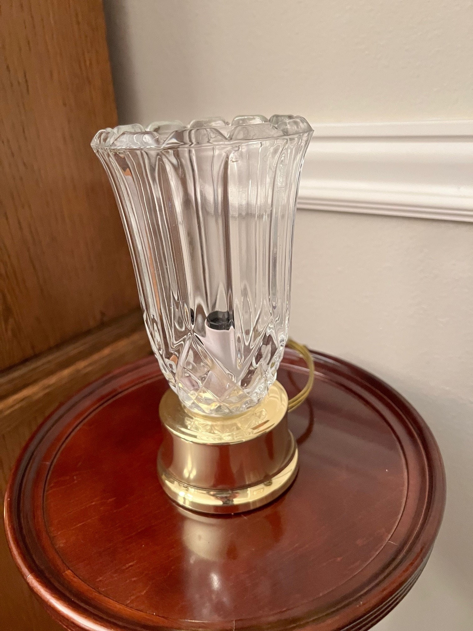 Vintage Roxmore Torch Electric Table Lamp. Heavy Glass. 24% Lead ...