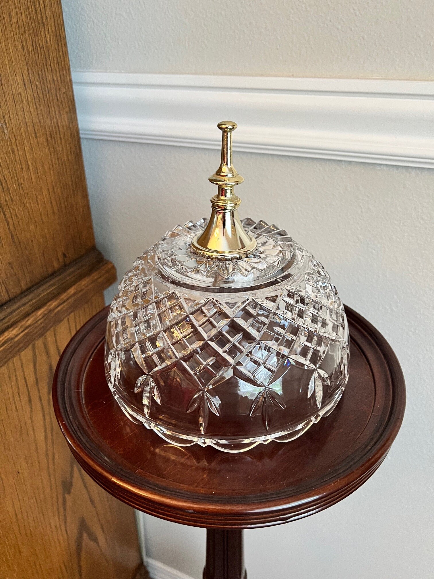 Vintage Crystal Table Lamp, Stunning Parlor Boudoir. Heavy Glass ...