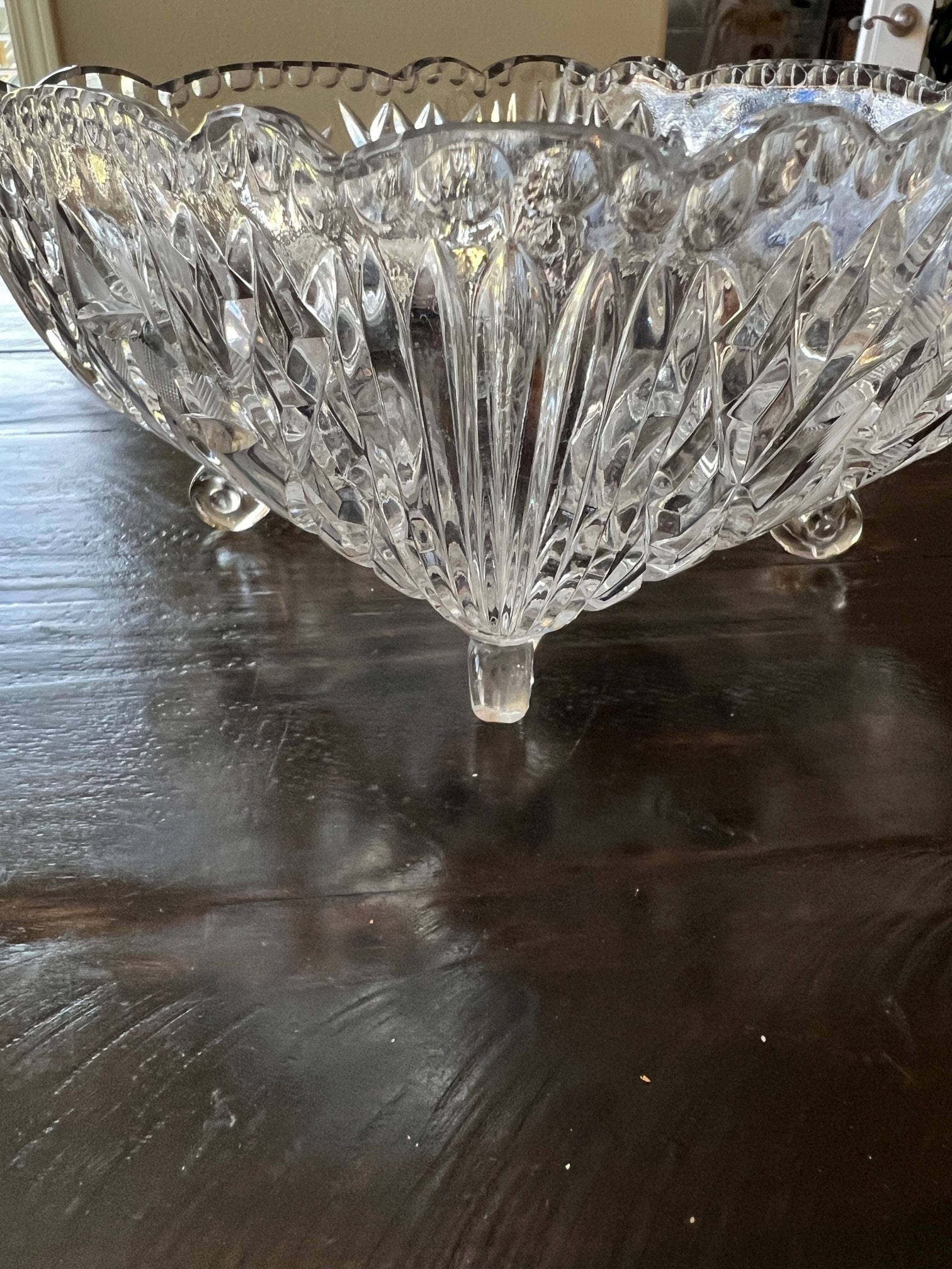 Vintage Square Clear Glass Bowl. Stunning. - Etsy