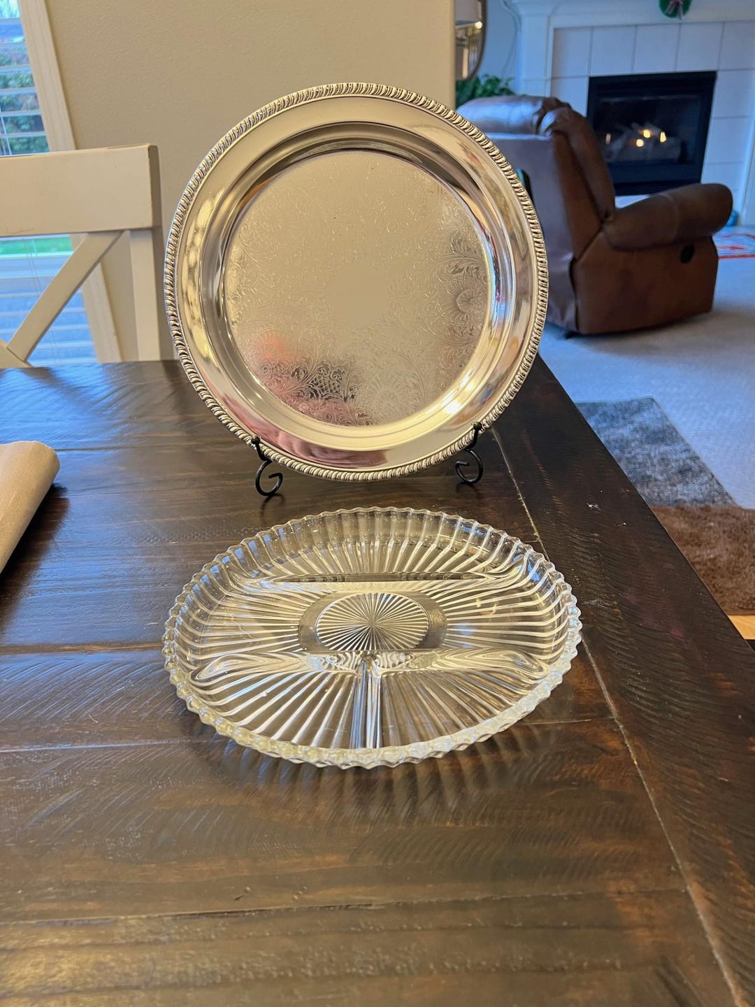 Vintage 2-piece Serving Set, English Style. Kent Silversmiths. Perfect ...